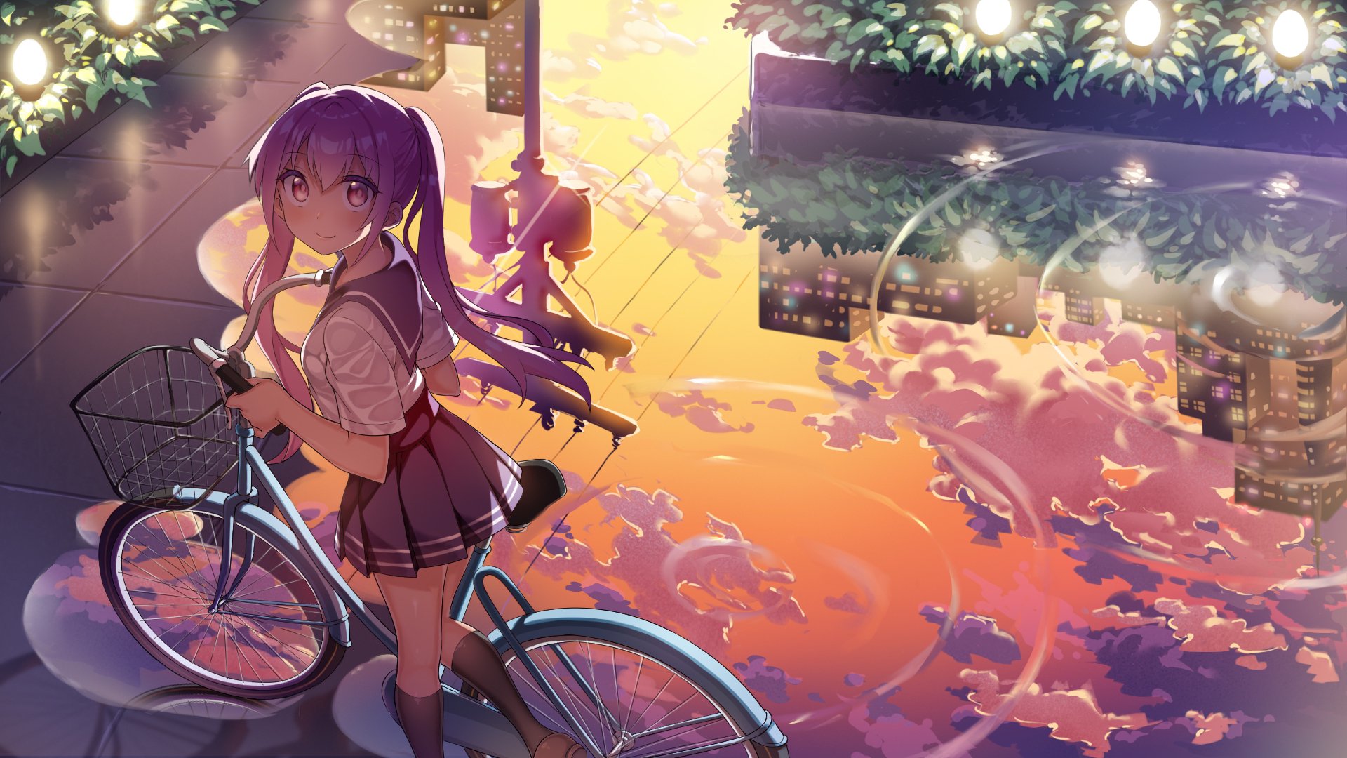 Download Reflection Anime Girl Anime Girl HD Wallpaper