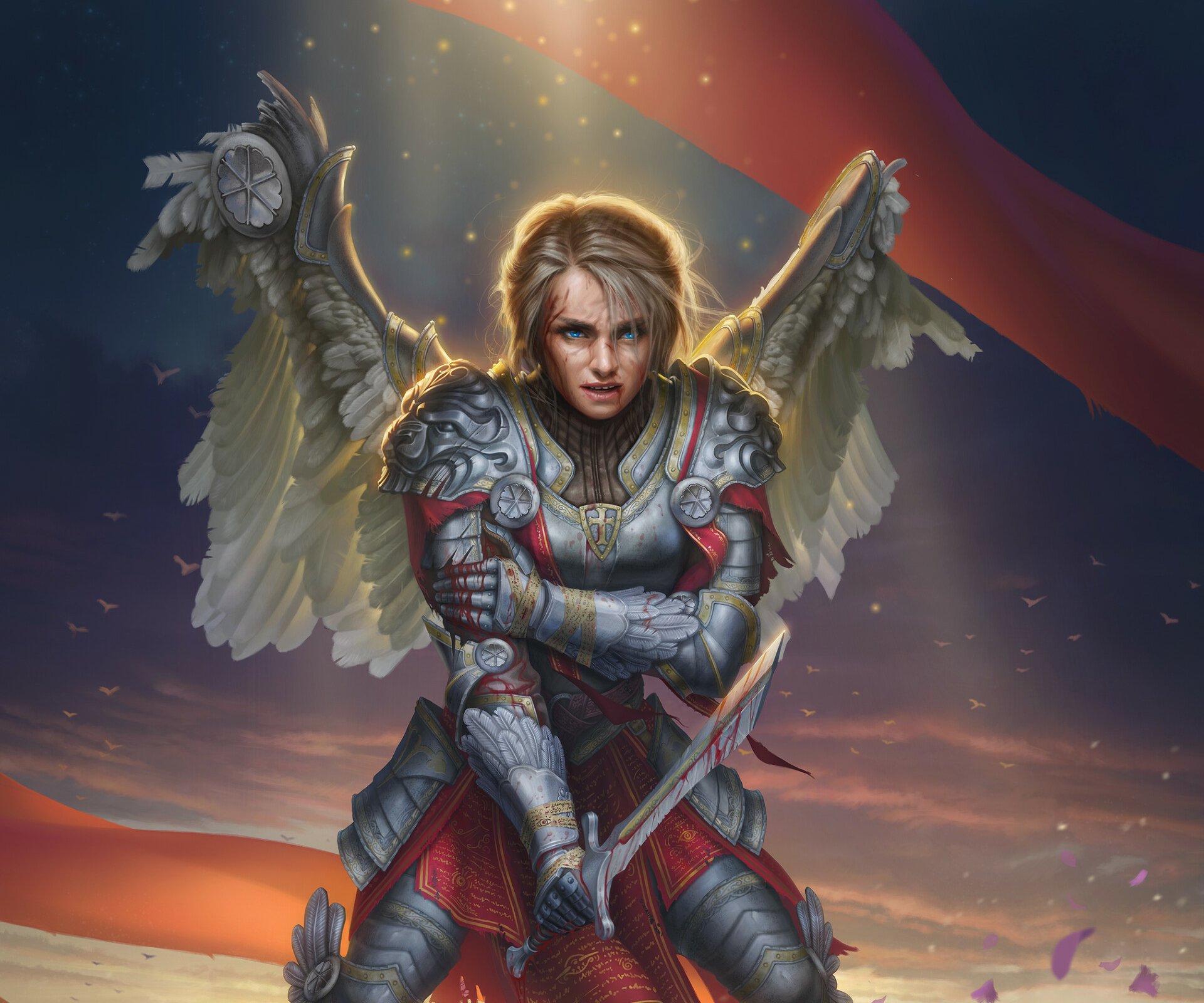 Download Fantasy Angel Warrior HD Wallpaper by Igor Avdeev
