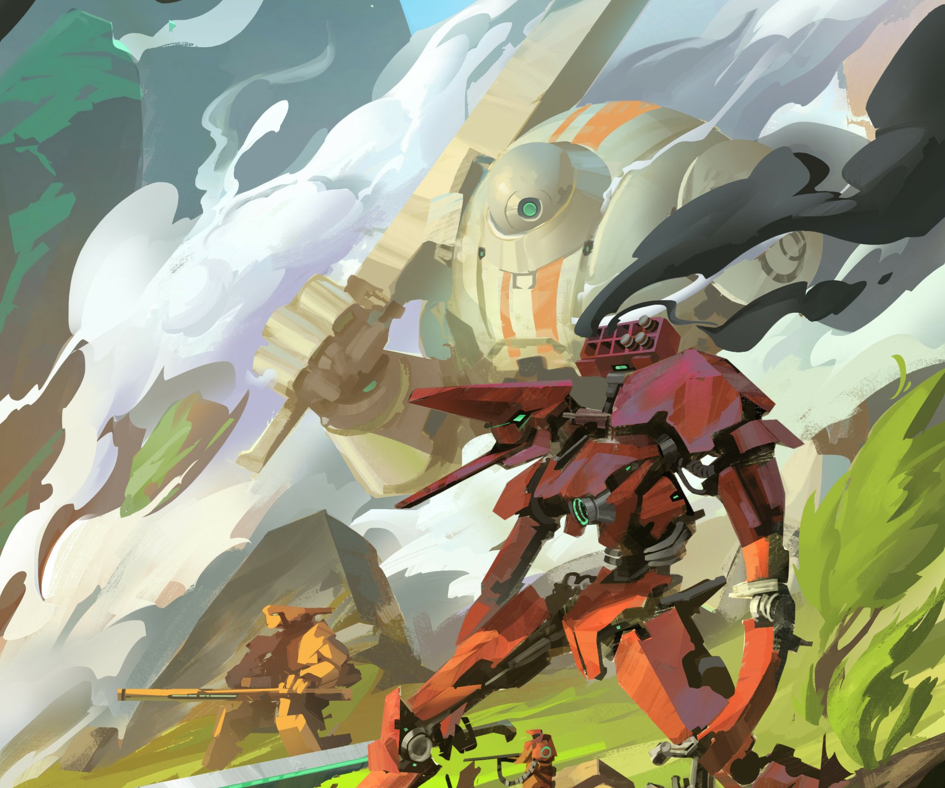 Download Sci Fi Robot HD Wallpaper by Hue Teo