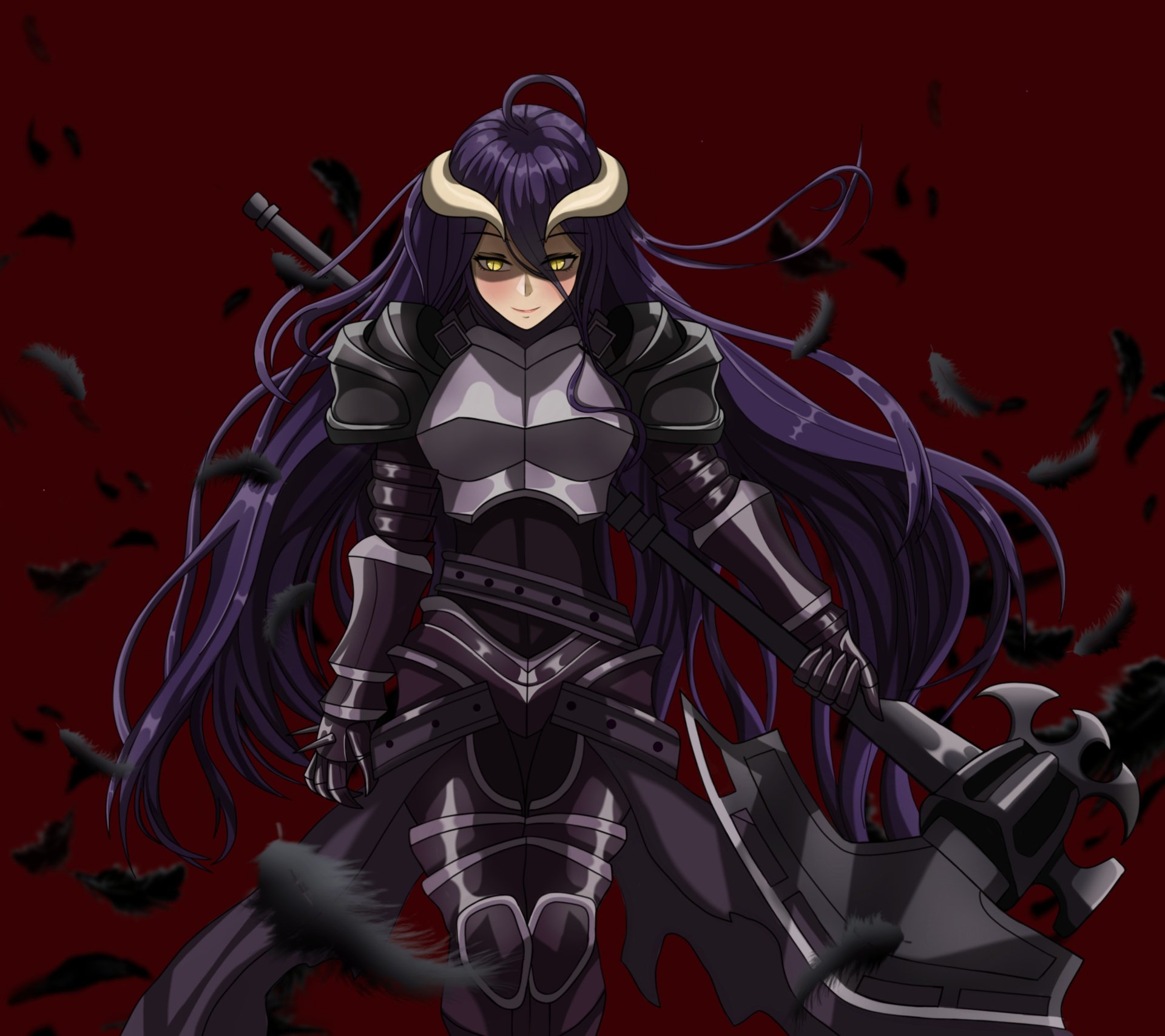 Albedo 4K Ultra HD Anime Wallpaper | Overlord's Dark Enforcer by Pano