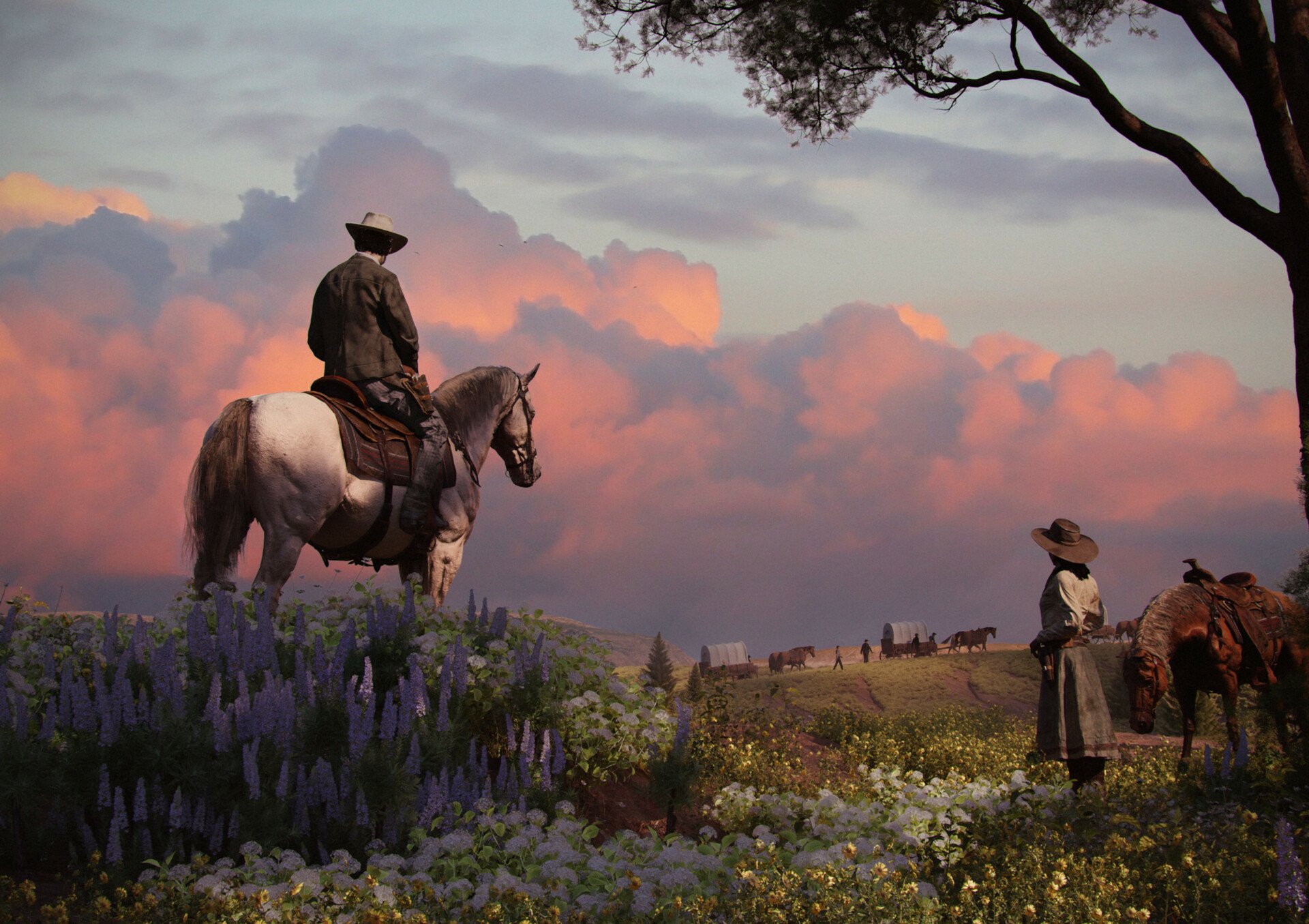 Download Artistic Cowboy HD Wallpaper by Mikael Lugnegård