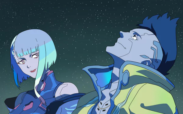 Lucy and David in Space - 4K Ultra HD Cyberpunk: Edgerunners Wallpaper