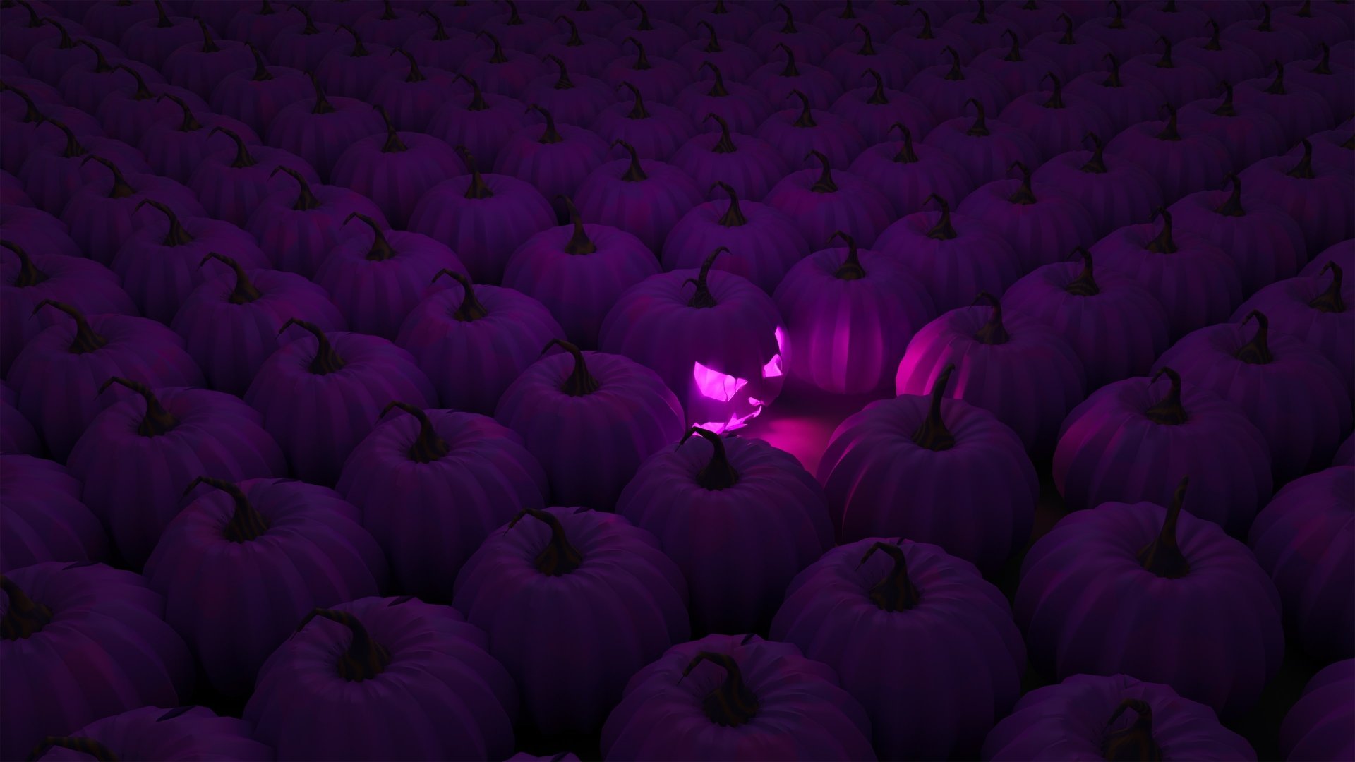 4K Ultra HD Halloween Holiday: Glow Among the Pumpkin Patch by Adnan Mistry
