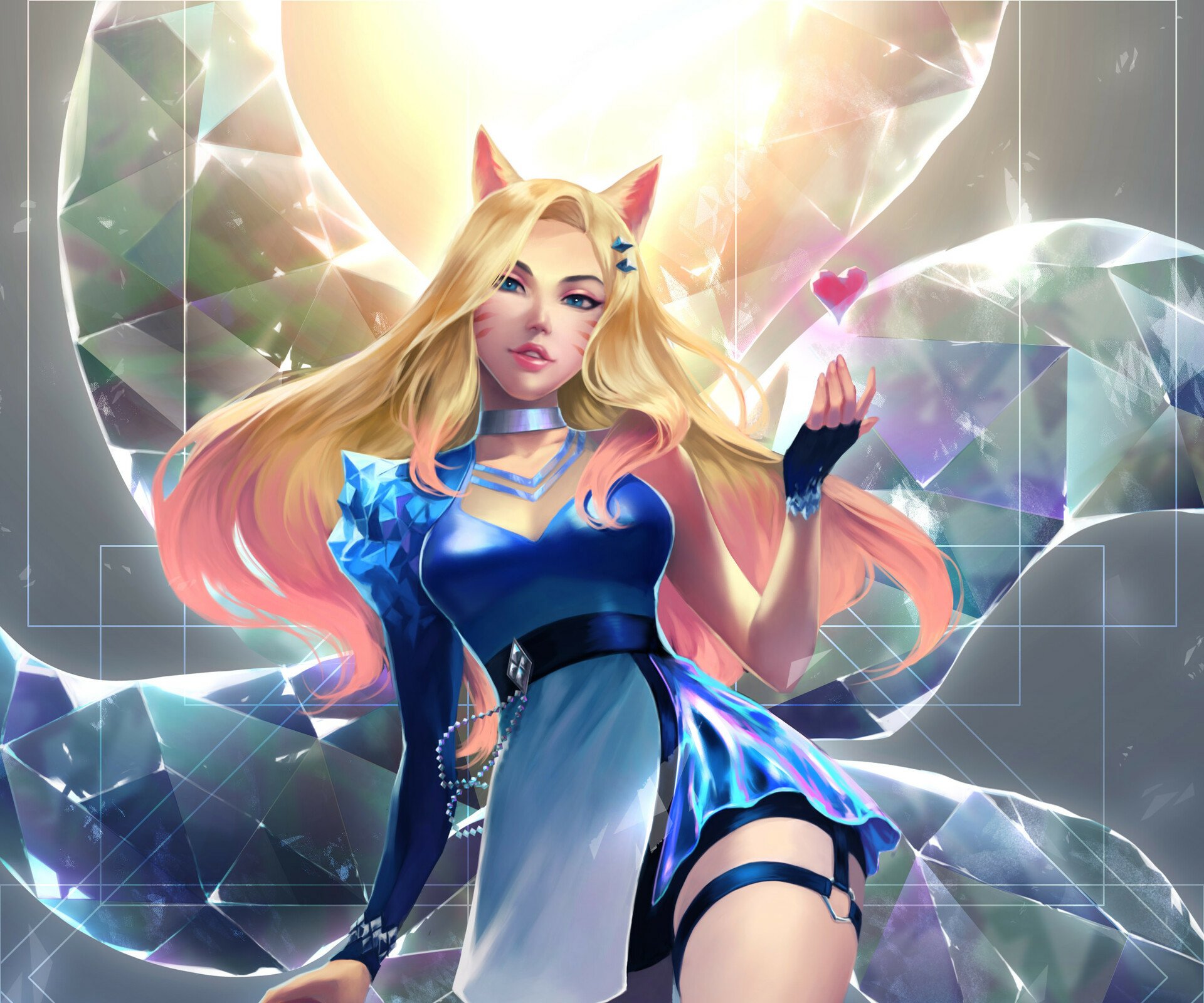 Ahri — League of Legends HD Wallpaper | Celestial Fox Ahri (LoL) | Starry Ahri Wallpaper by 志勇 shiyu