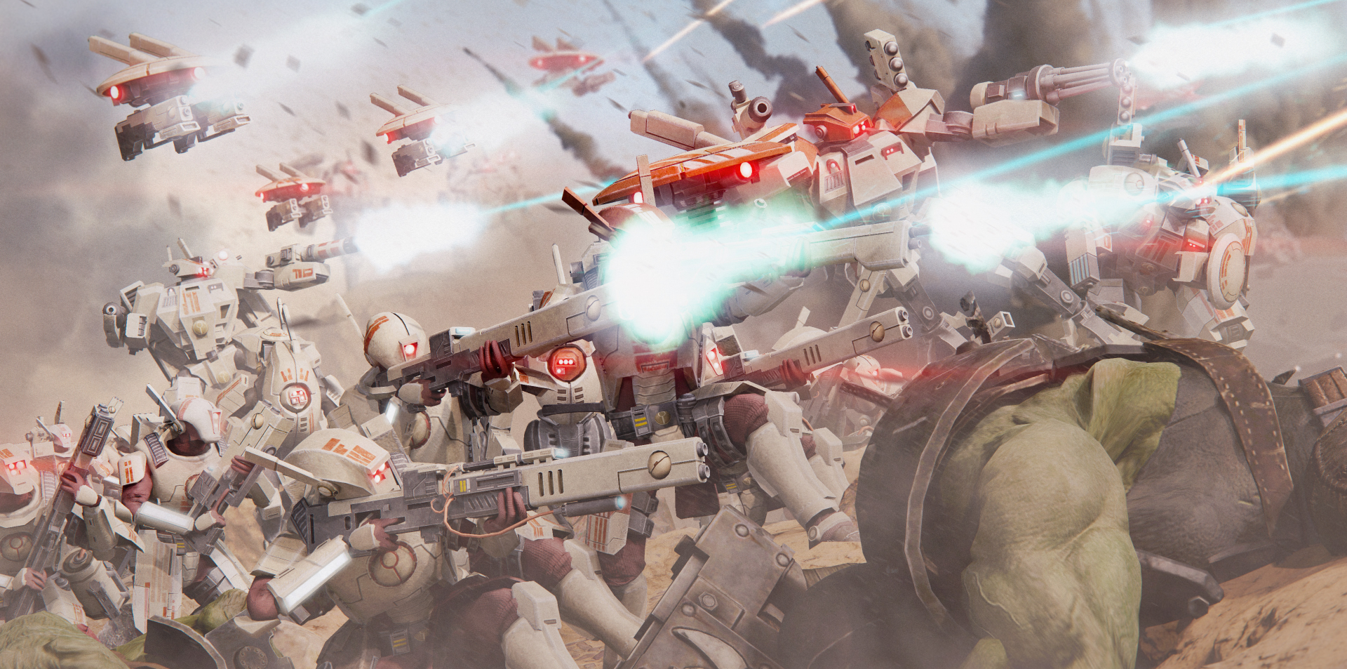 Warhammer 40K HD: Epic Sci-Fi Battle Wallpaper | 3840x1906 | Wallpaper ...