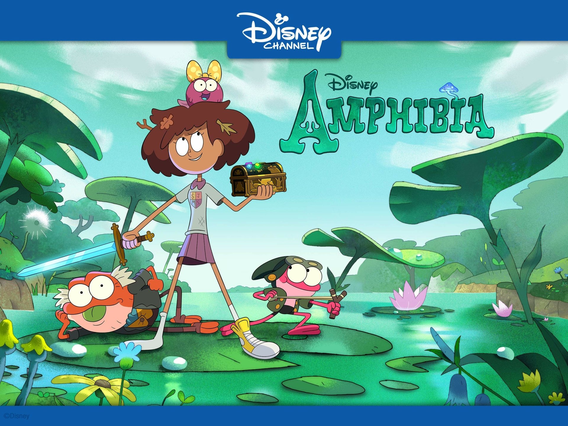 Amphibia 2K Quad HD — Anne & the Plantar Family: Polly, Sprig & Hop Pop