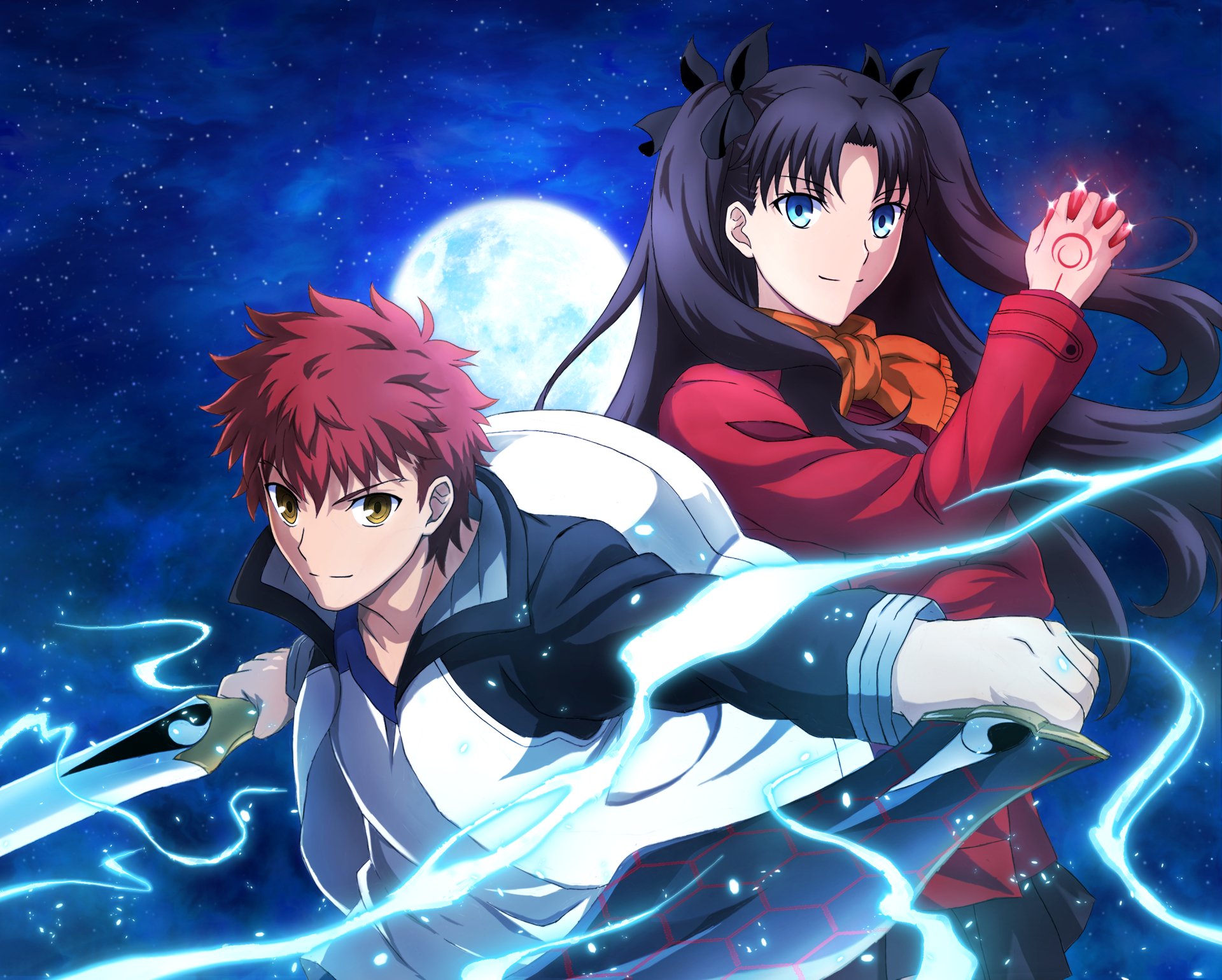 Fate/Stay Night HD: Rin Tohsaka & Shirou Emiya Under the Moonlight ...