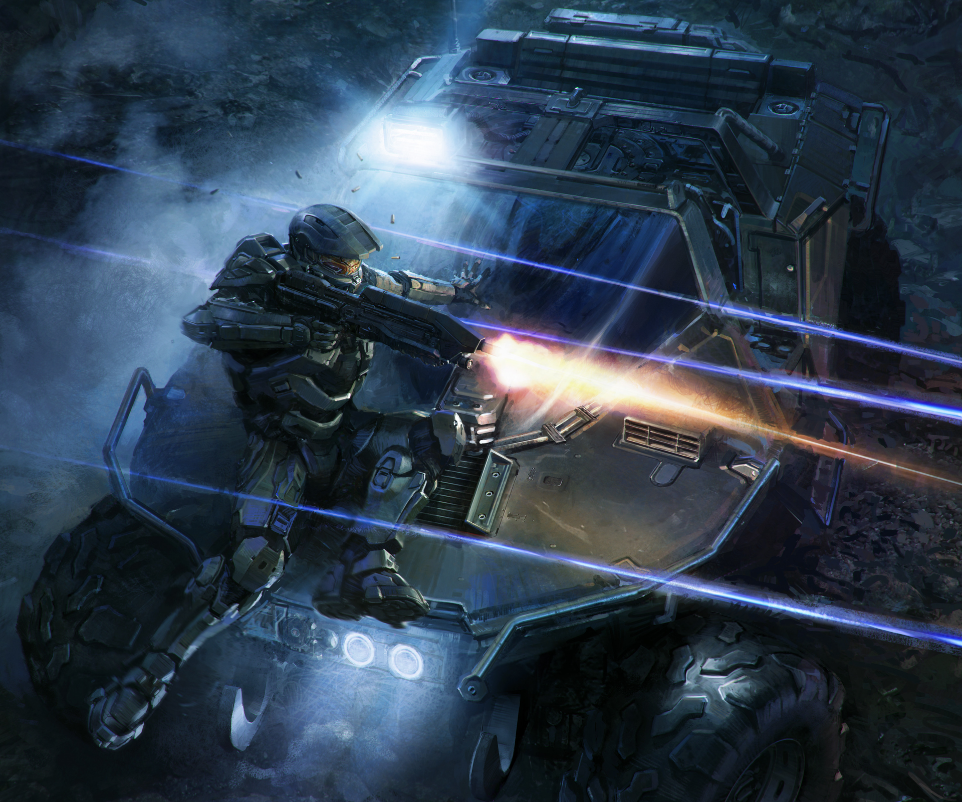 Master Chief in Action: Halo HD Gaming Wallpaper | 3000x2500 ...