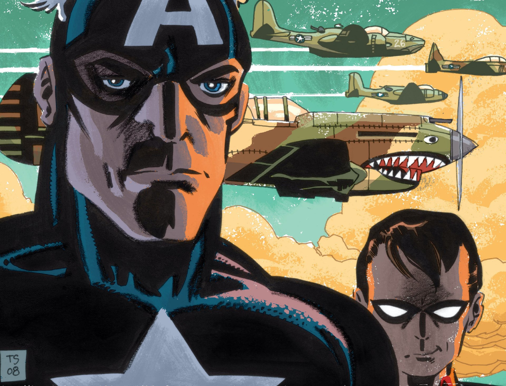 Download Comic Captain America: White HD Wallpaper by Tim Sale