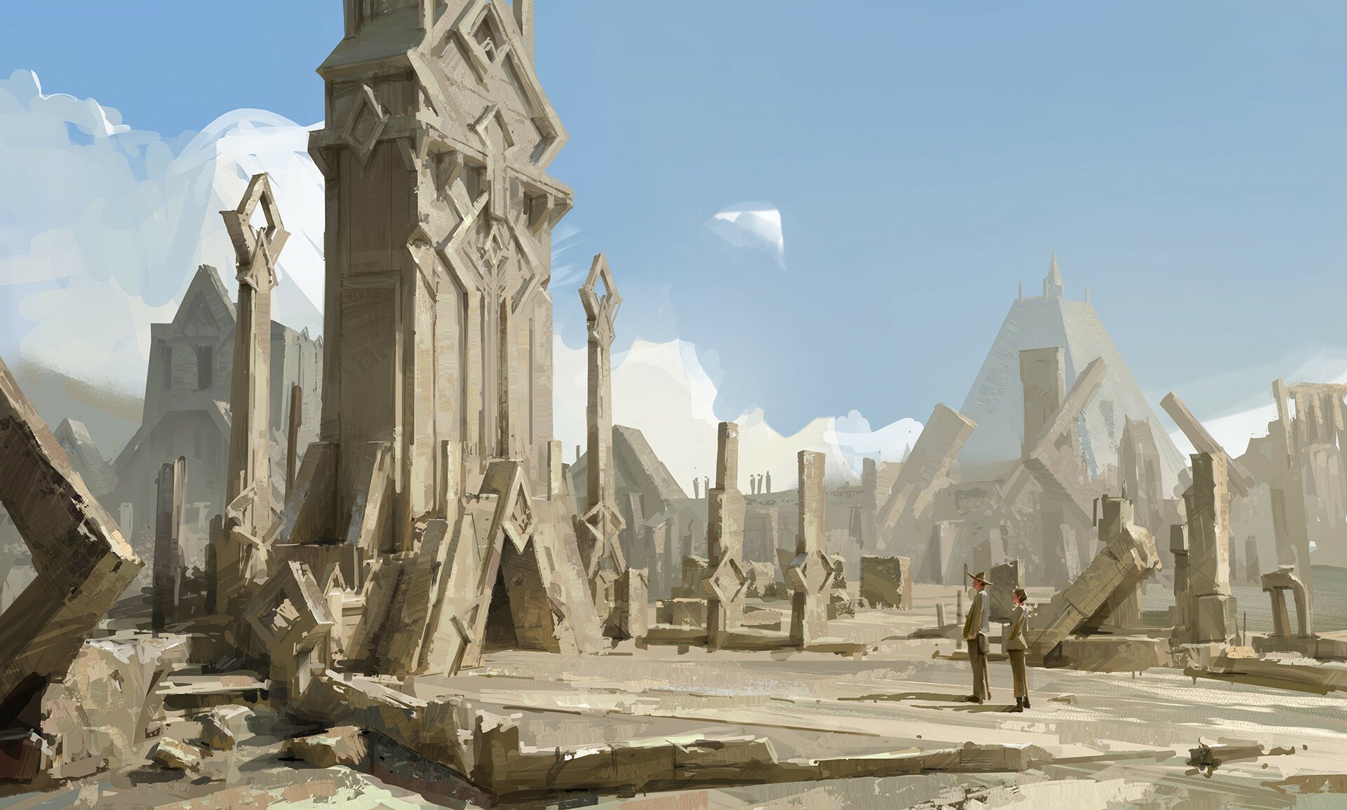 Download Fantasy Ruin HD Wallpaper by Lee b