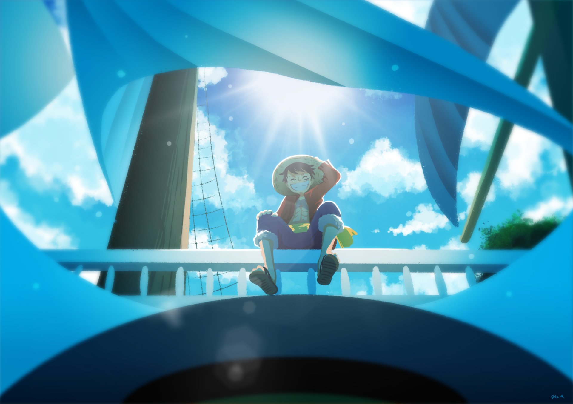 Monkey D. Luffy HD Wallpaper – Epic One Piece Anime Scene by Ma