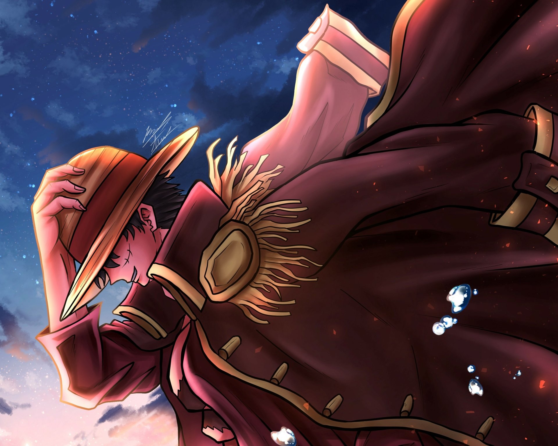 Epic Monkey D. Luffy HD Wallpaper – One Piece Adventure Unleashed by んーけ