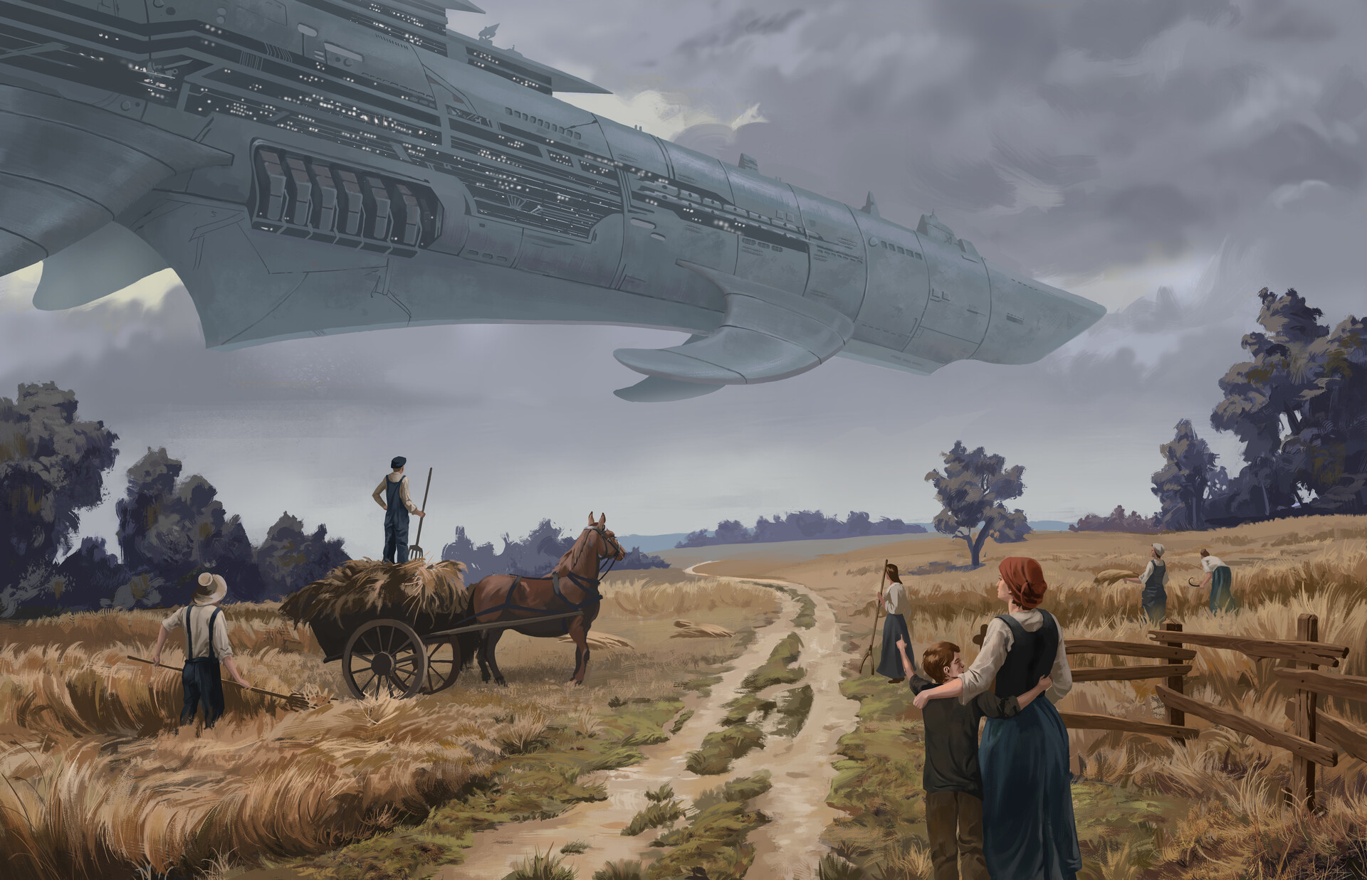 Download Sci Fi Spaceship HD Wallpaper by Jonathan Lebrec