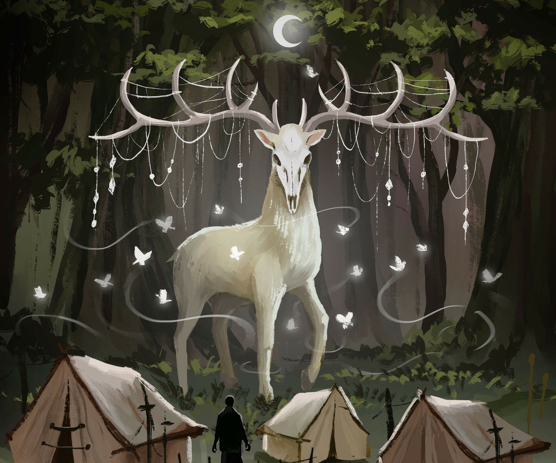Download Fantasy Deer HD Wallpaper by Anna Karpuleva
