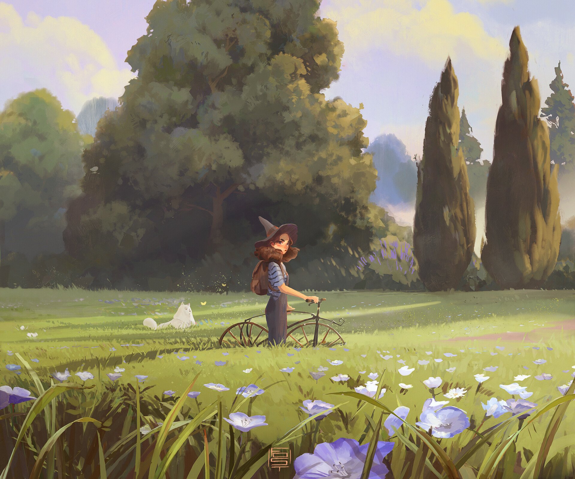 Enchanted Journey: Witch’s Fantasy HD Wallpaper by Faustine Dumontier