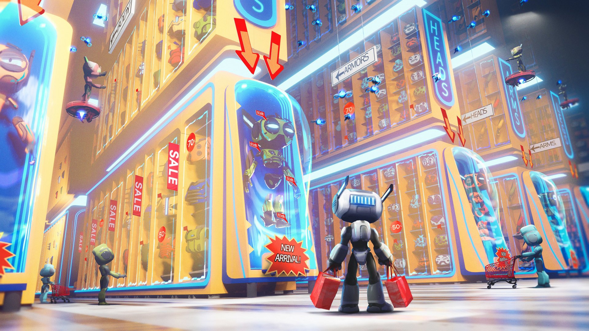 Download Sci Fi Robot 4k Ultra HD Wallpaper by Yoan Vernet