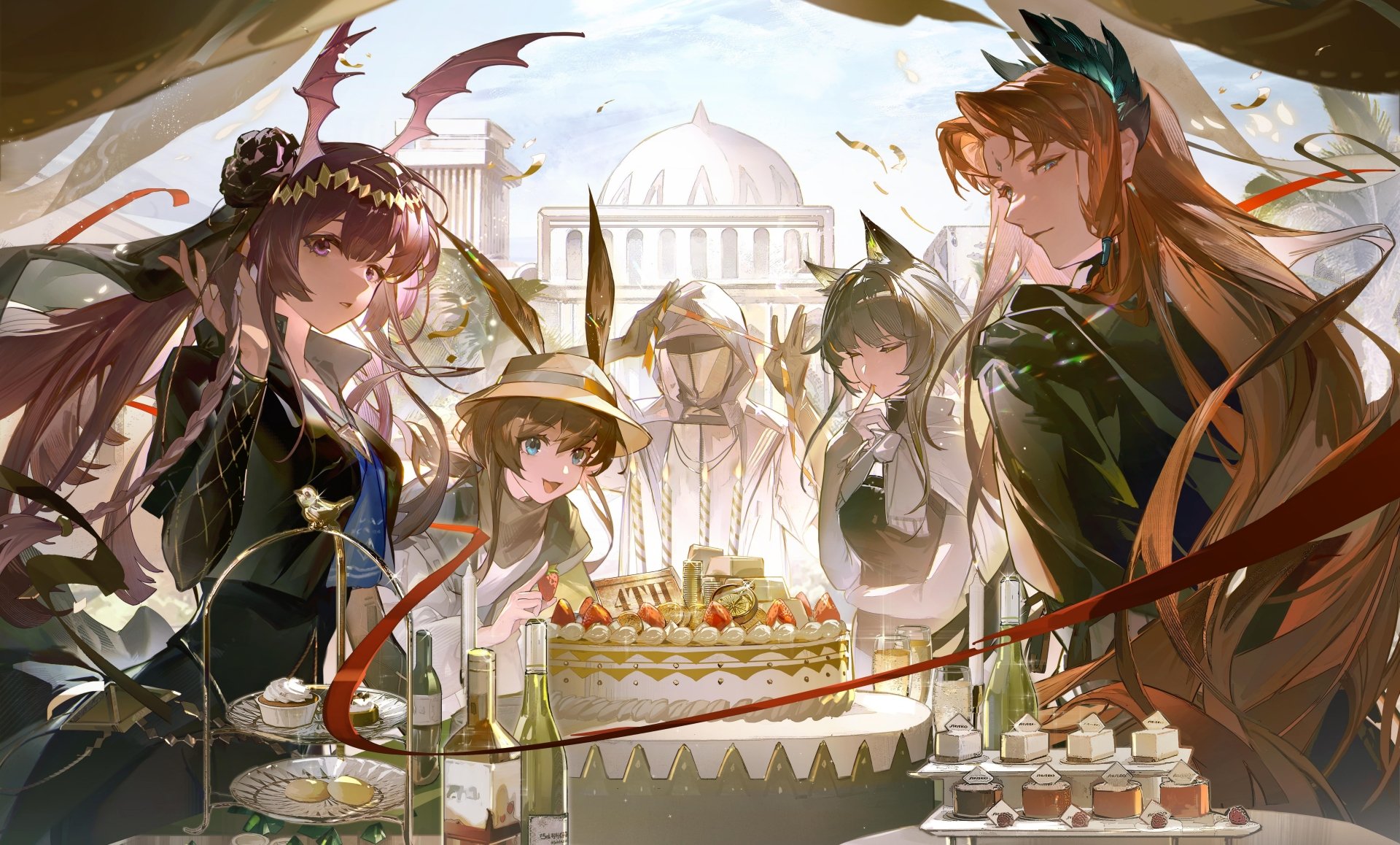 Arknights 4K Ultra HD Celebration Wallpaper – Epic Video Game Artistry