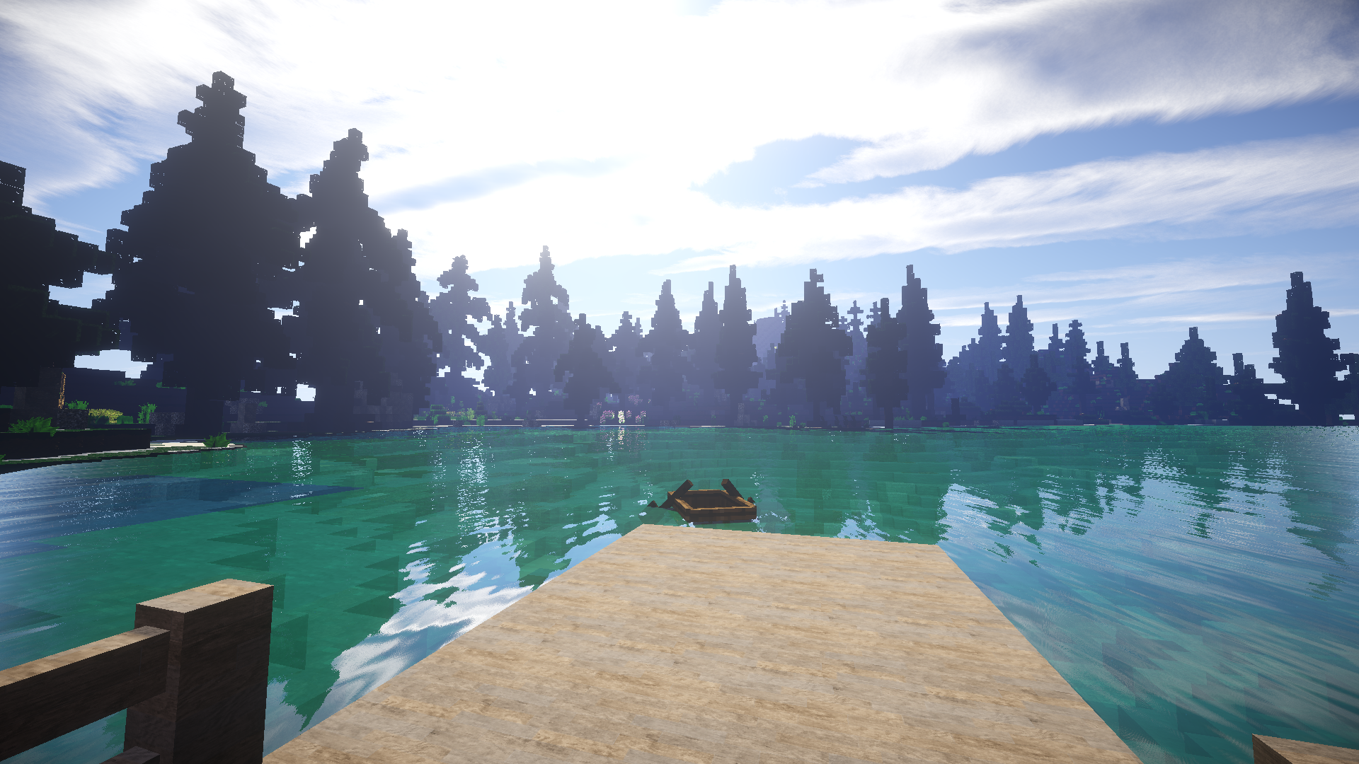 Minecraft Serenity: HD Lakeside Escape Wallpaper