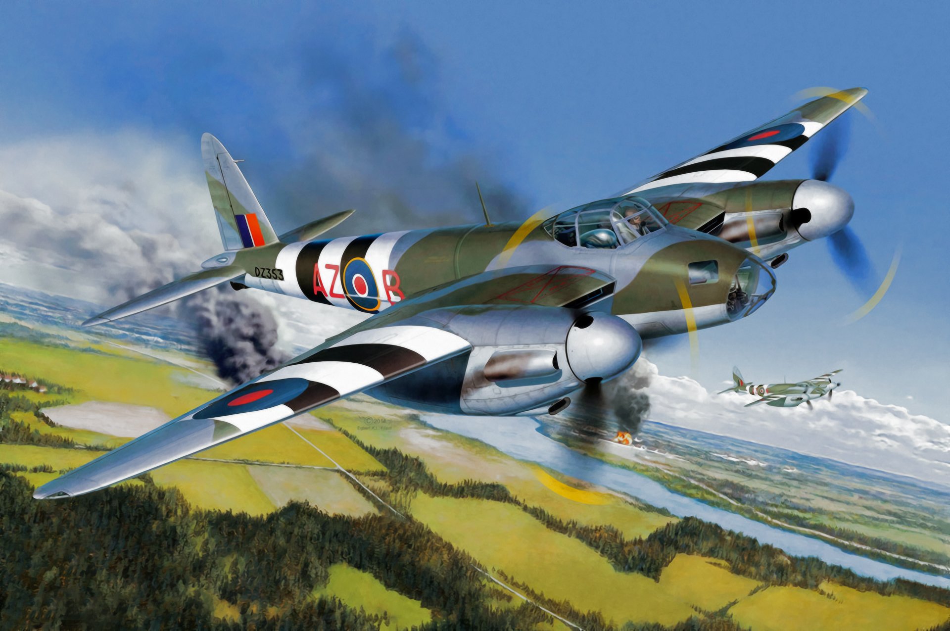 De Havilland Mosquito — WWII Military HD Wallpaper
