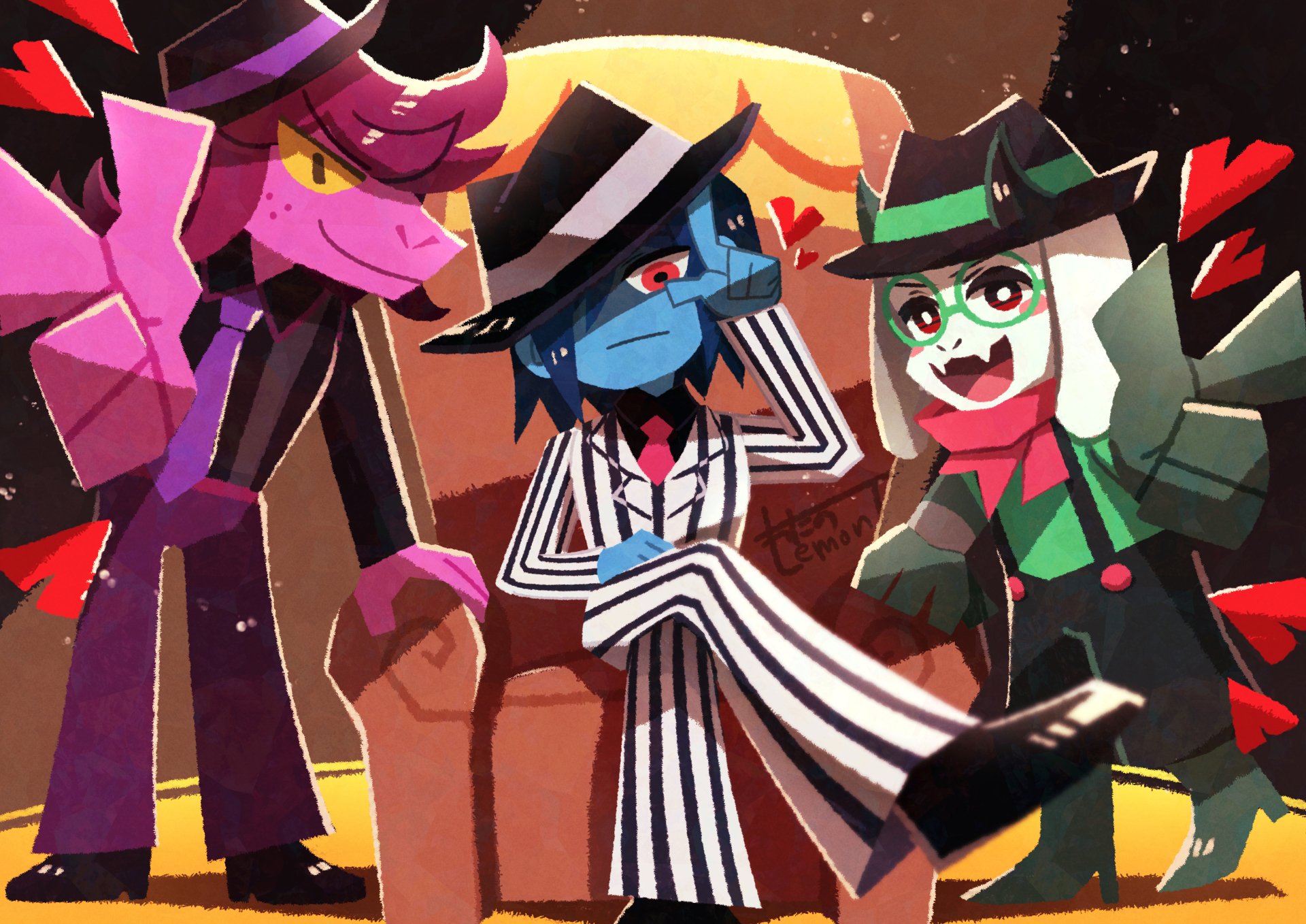 Deltarune's Ralsei, Susie & Kris in Stunning 4K Ultra HD Wallpaper by 綿 ...