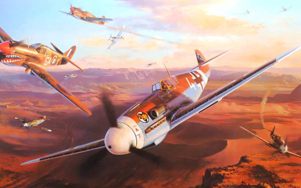 HD Wallpaper of the Iconic Messerschmitt Bf 109 in Action
