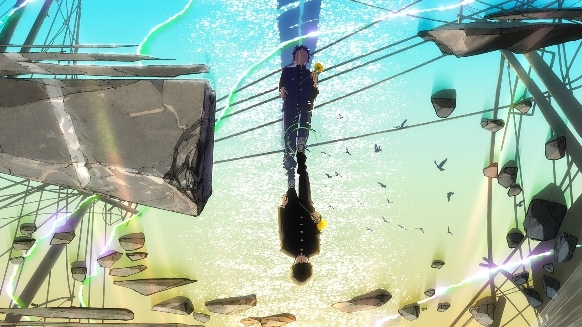 Mob Psycho 100 Anime HD Wallpaper: Dynamic Reflections and Psychic Power