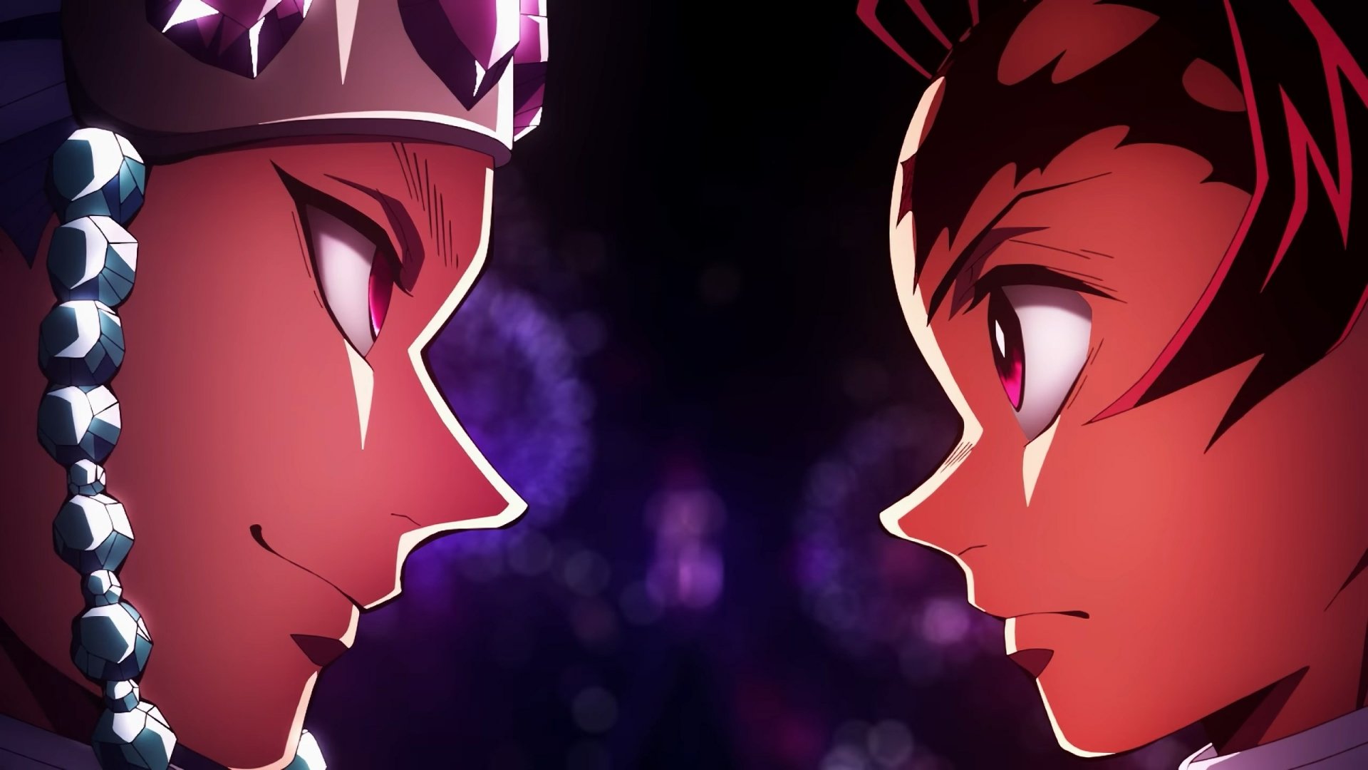 Demon Slayer Showdown: HD Anime Wallpaper from Kimetsu no Yaiba