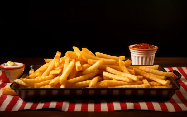 Download Still Life French Fries Food Burger 4k Ultra HD Wallpaper