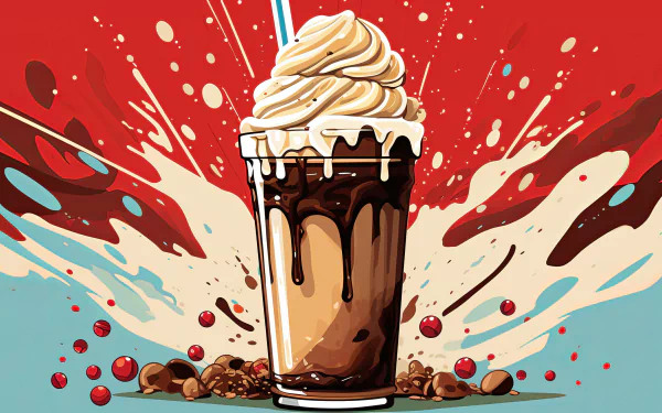 Sumptuous Coffee Milkshake HD Wallpaper by Laxmonaut