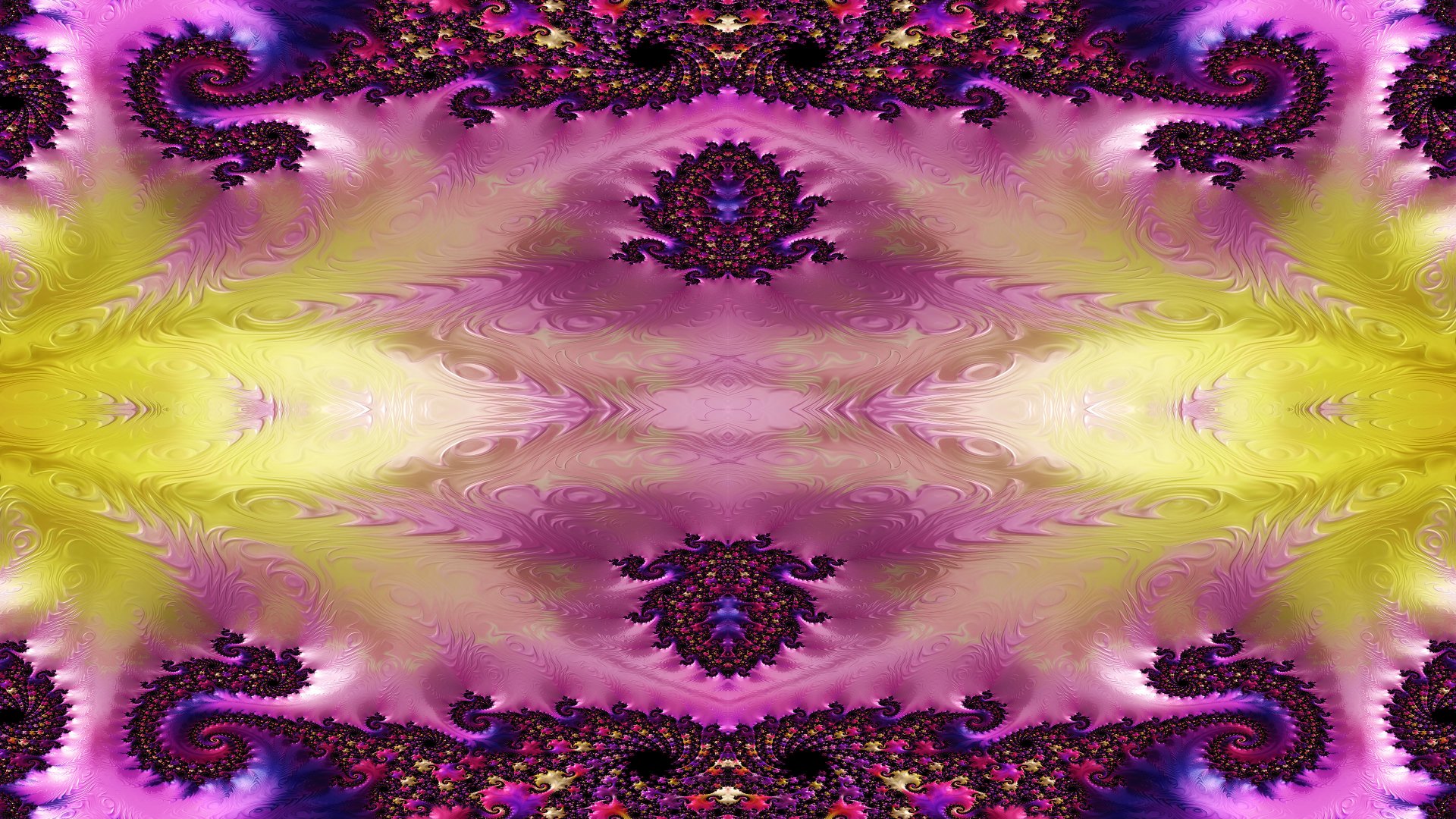 Trippy Psychedelic Fractal Wallpaper by Dr-Pen