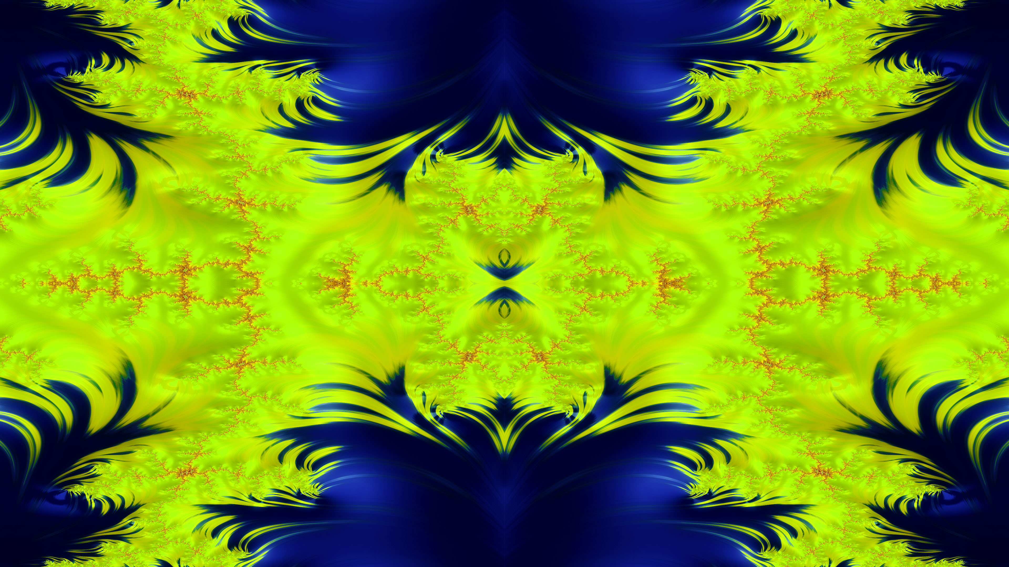 Trippy Psychedelic Fractal 4k Desktop Wallpaper by Dr-Pen