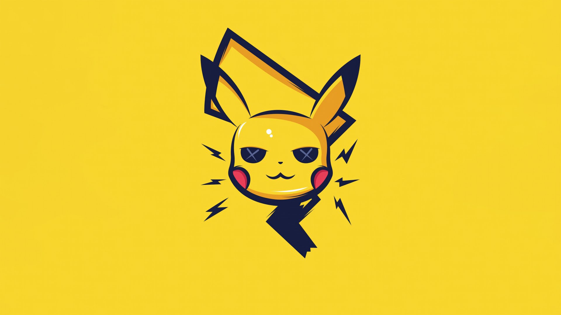 Ultra HD Minimalist Pikachu Anime Wallpaper – Vibrant Pokémon Art
