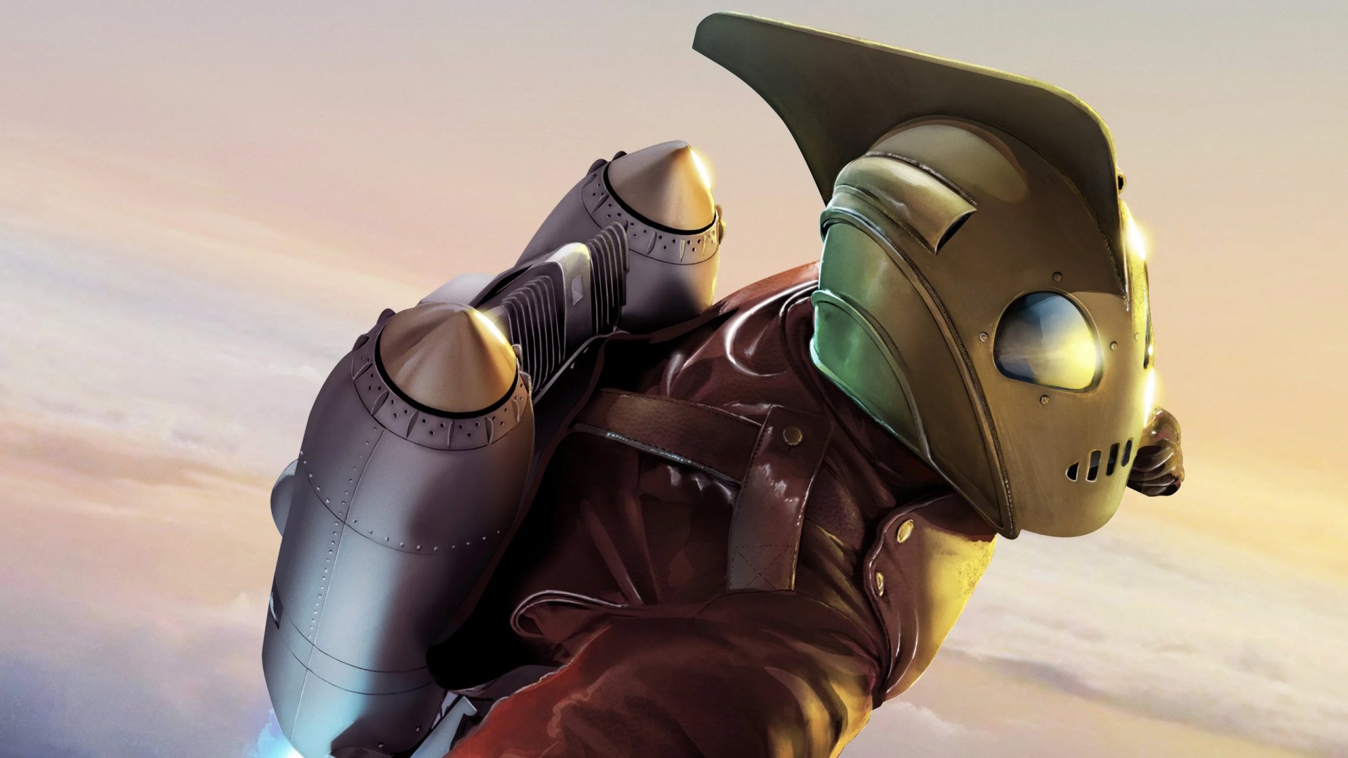 The Rocketeer HD Wallpaper: Timeless Hero in Flight