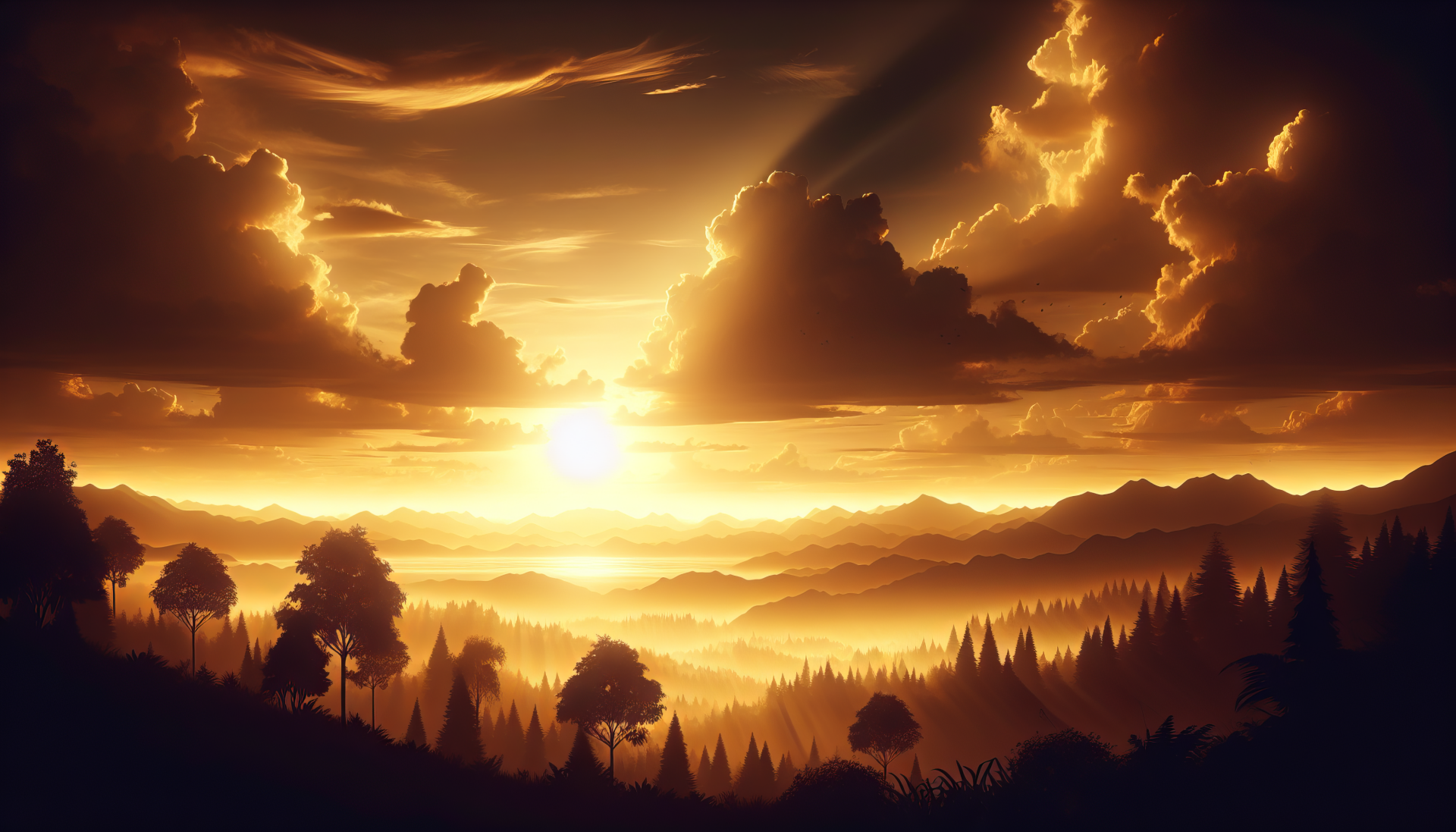 Golden Hour Majesty HD Wallpaper by QuantumCurator