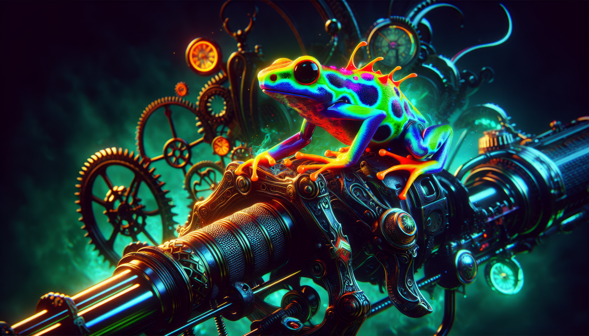 Vibrant Poison Dart Frog HD Wallpaper - Steampunk Fantasy by ...
