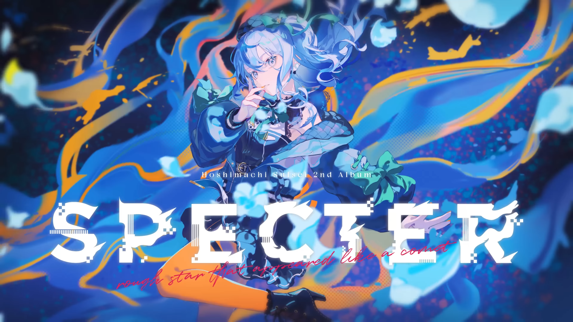 Hoshimachi Suisei Ultra HD Specter – Vibrant Hololive Anime Wallpaper