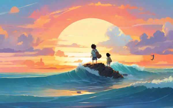 Sunset Symphony: 4K Ultra HD Ocean Wallpaper by Robert Bynum