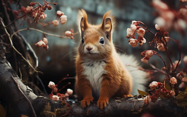 Cute Red Squirrel HD Wallpaper