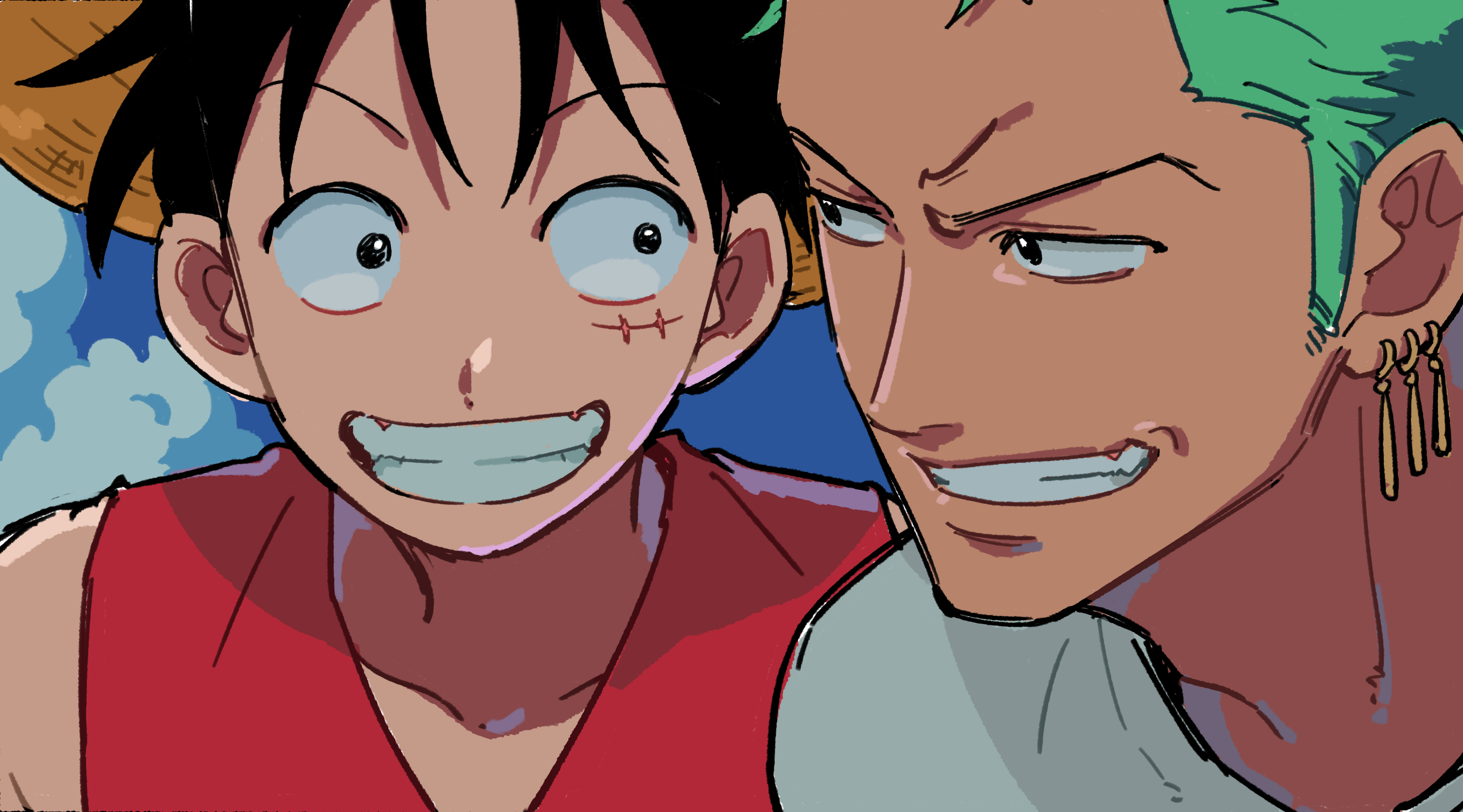 One Piece HD Wallpaper: Monkey D. Luffy & Roronoa Zoro's Epic Anime ...