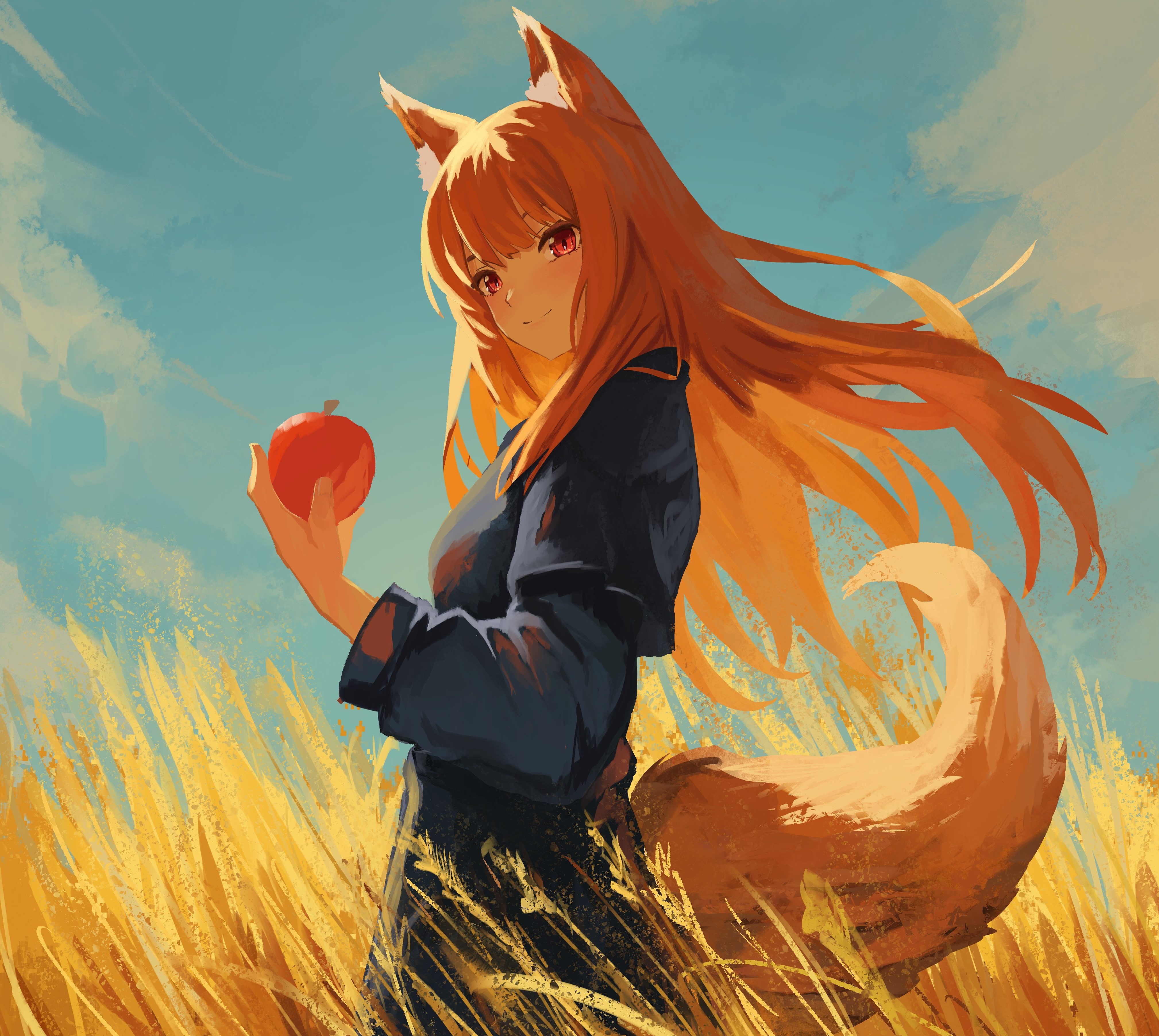 Holo’s Golden Harvest - 4K Ultra HD Spice and Wolf Anime Wallpaper by ...