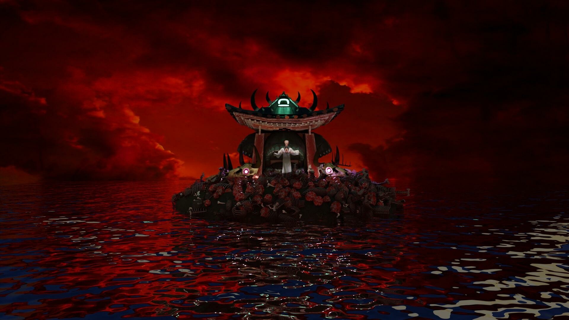 Sukuna's Crimson Shrine — Jujutsu Kaisen HD Wallpaper | 1920x1080 ...