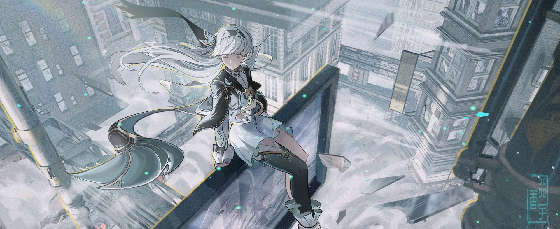 Firefly's Skyline Vigil | HD Honkai: Star Rail Wallpaper by 千早Tihaya