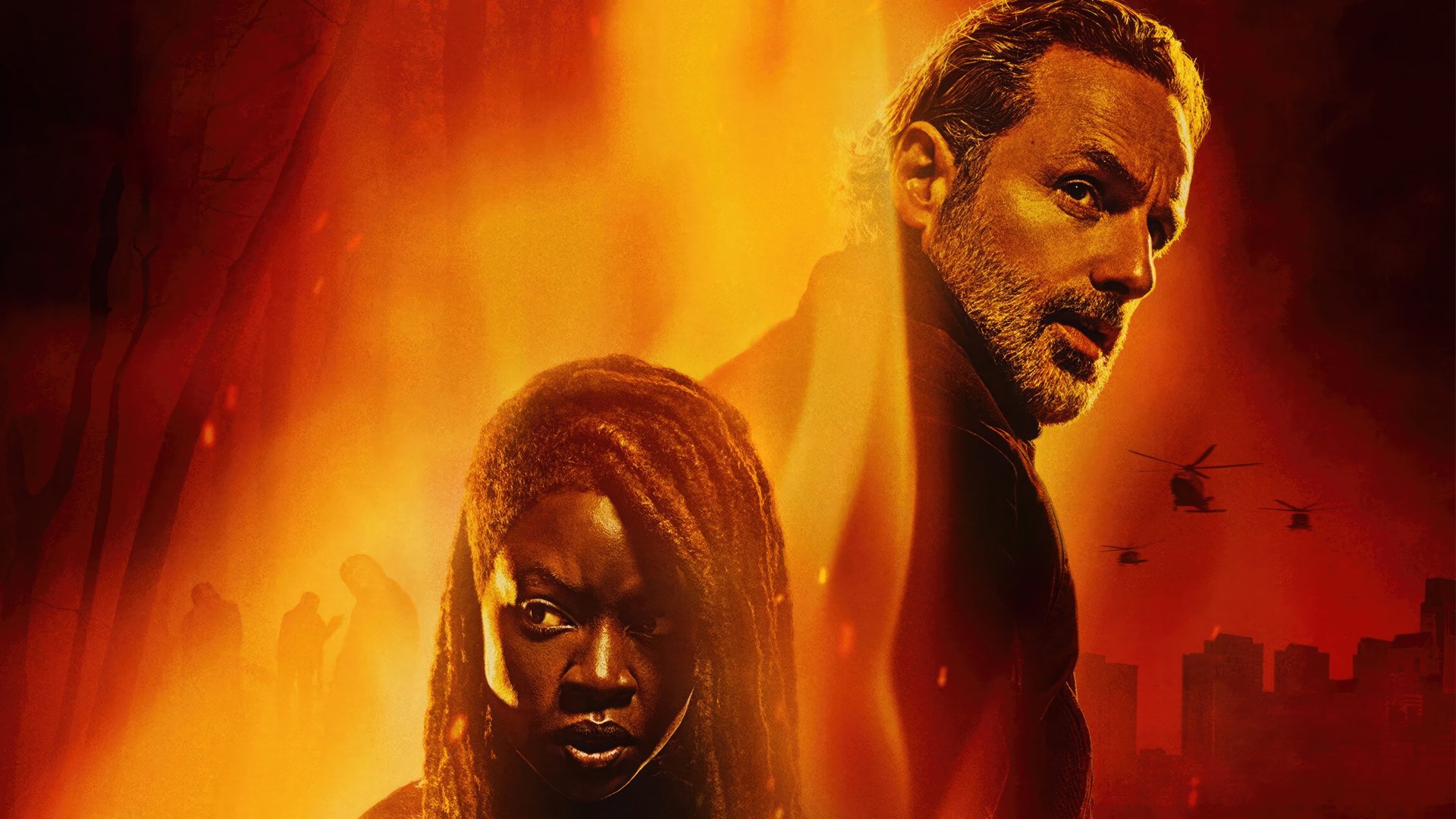 Walking Dead Survivors HD Wallpaper - Intense TV Series Background