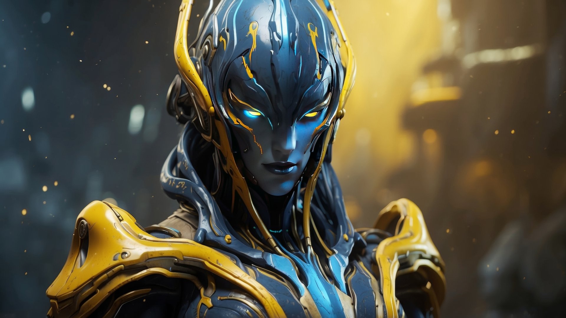 Wisp Warframe: Futuristic Sci-Fi Armor in 4K Ultra HD by AlphaMiner