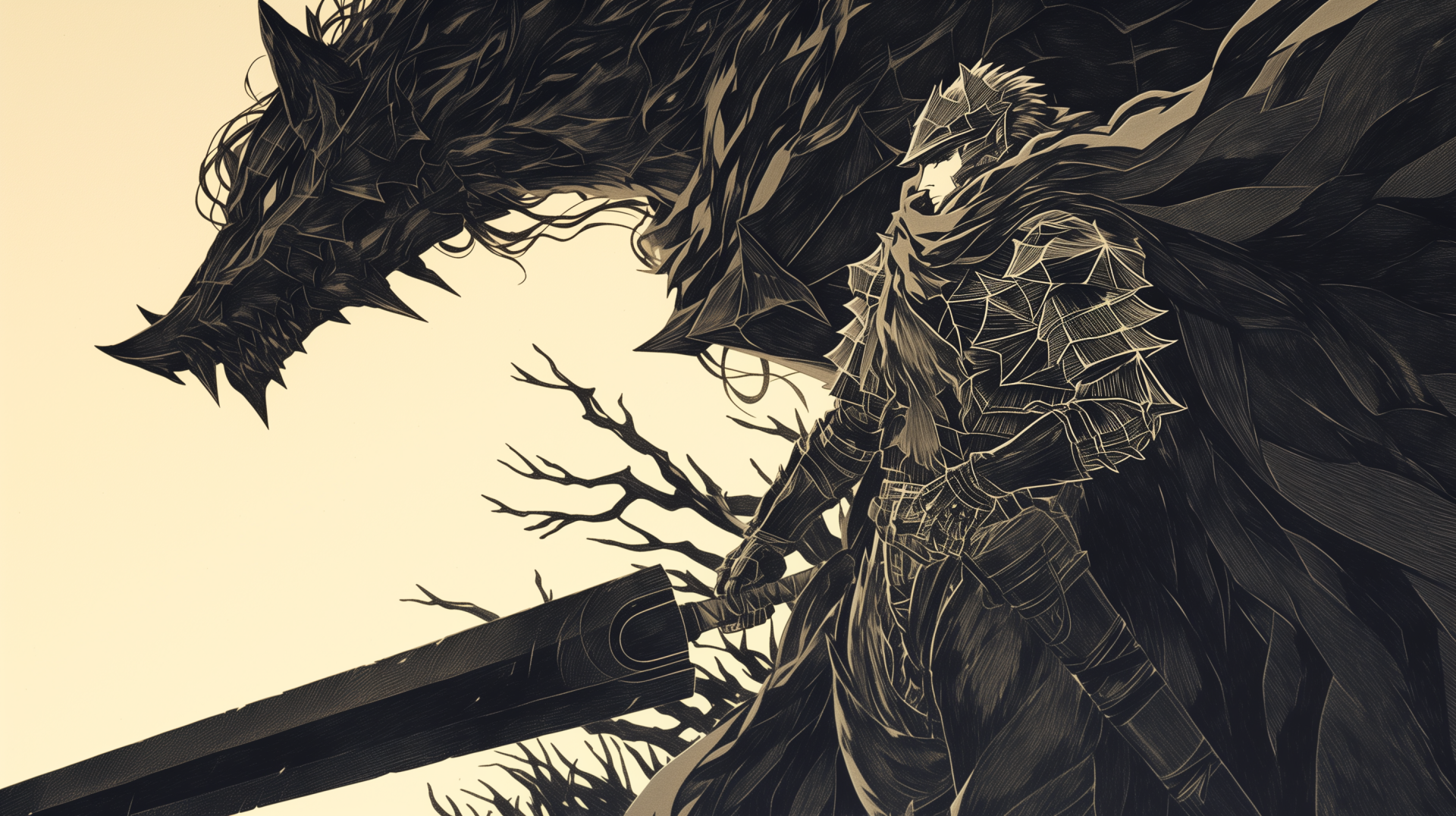 Guts Berserk Armor HD Wallpaper - Anime Sword Warrior by patrika ...
