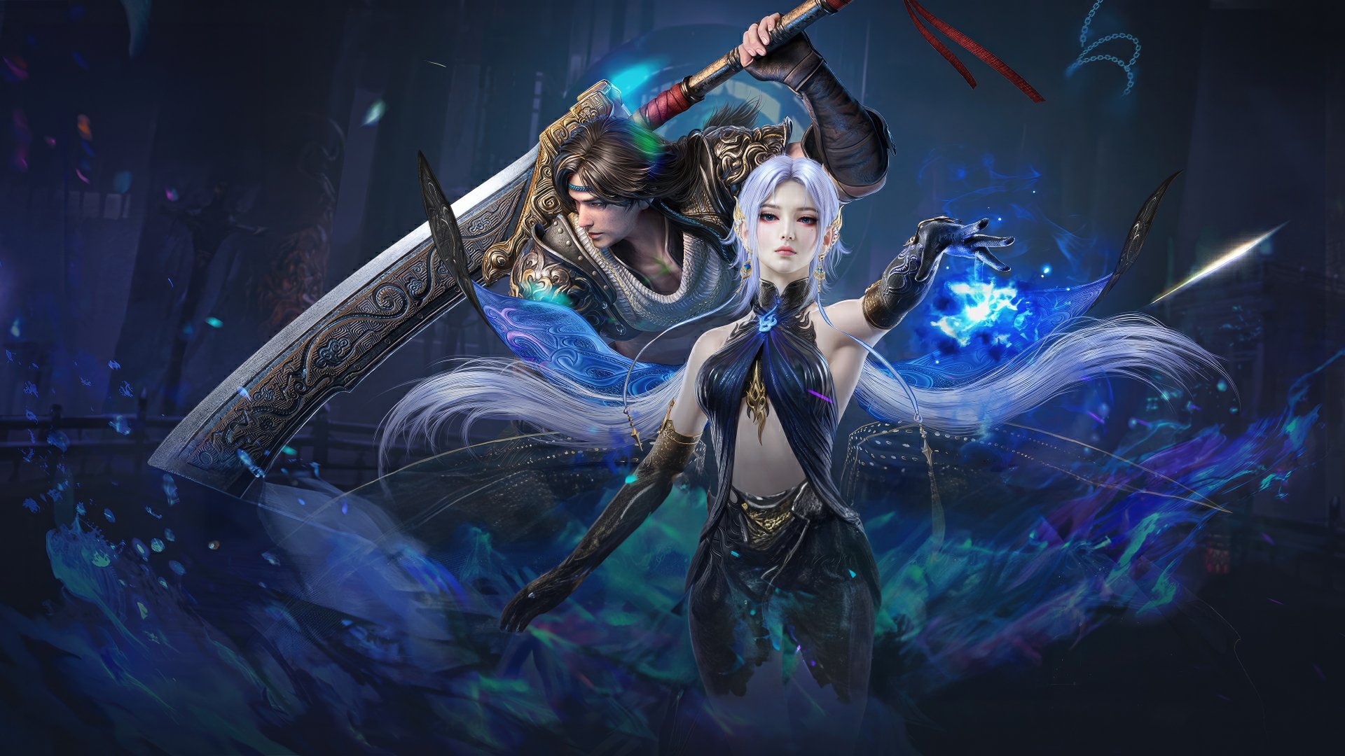 Naraka: Bladepoint HD Wallpaper - Action-Packed Duel