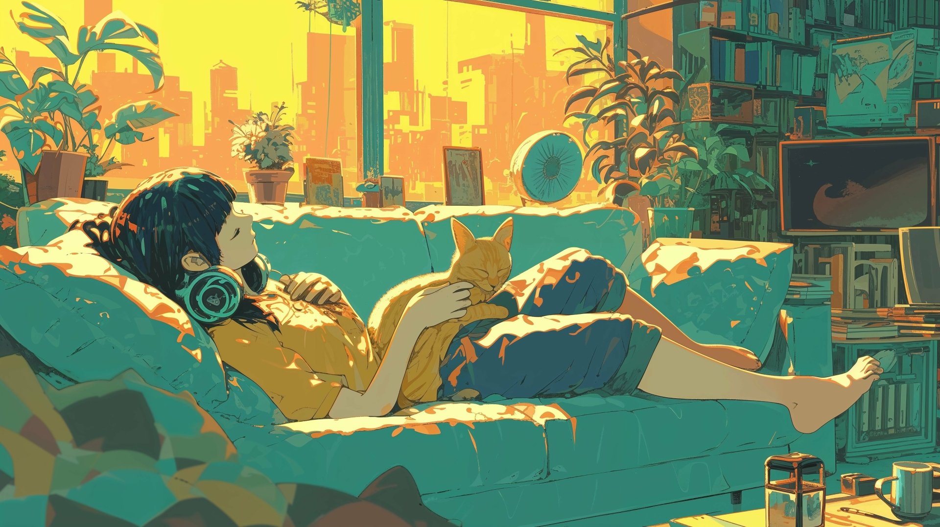 Chill Lofi Vibes HD Wallpaper by Phaethon