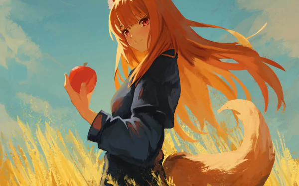 Sad Holo HD Wallpaper: A Touch of Anime Melancholy by Starsilvery