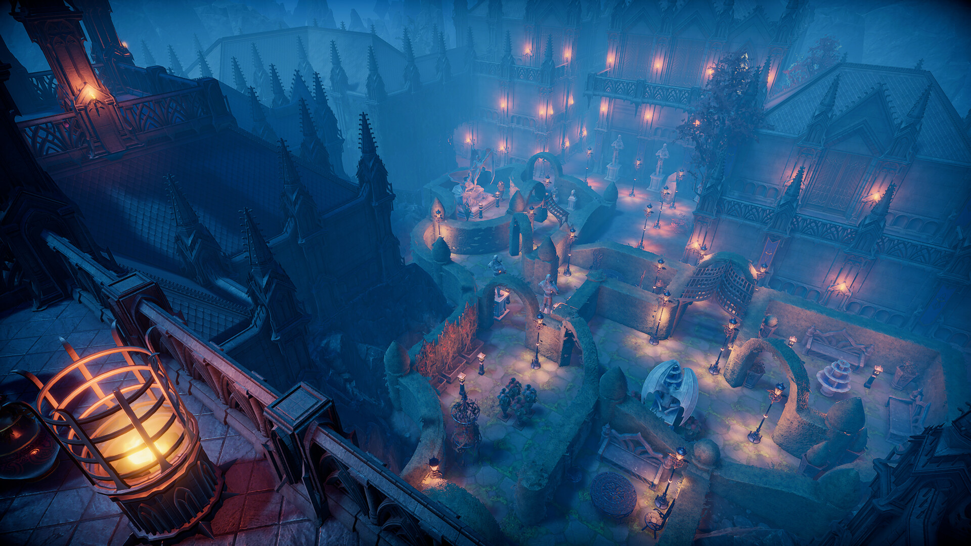 V Rising HD Wallpaper: Nighttime Village