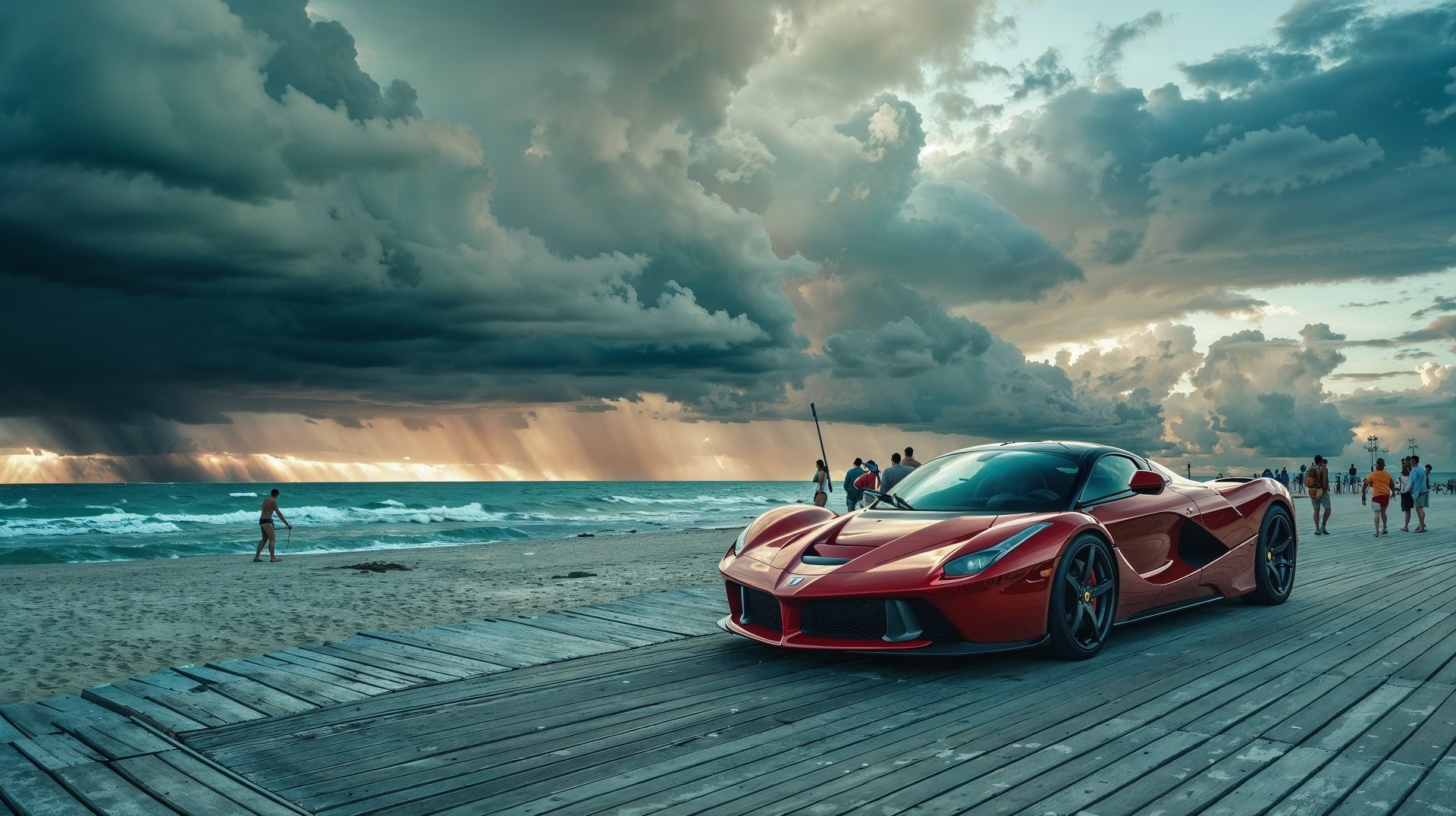 Ferrari LaFerrari HD Wallpaper: Power Meets Beauty by the Shore by ...